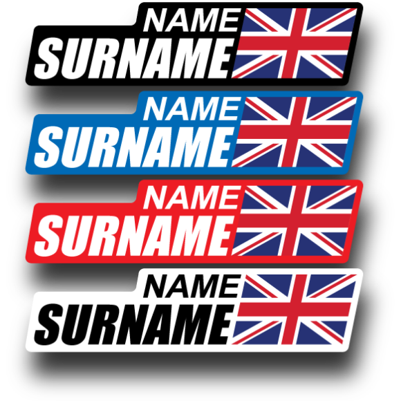 Bike Name Tag Stickers - Stickers Decals Graphics