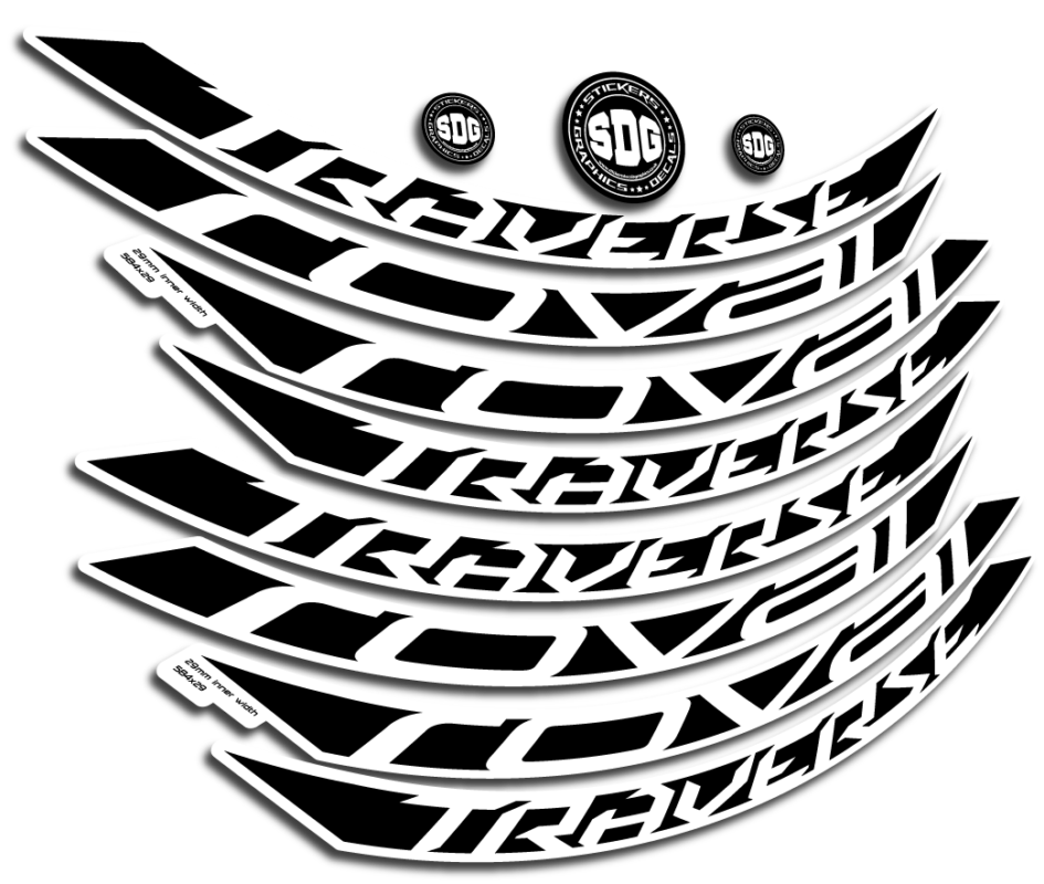 ROVAL TRAVERSE 2015 2017 Alloy 650B Rim Stickers 29mm inner