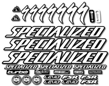 Specialized Levo Gen 2 2019 - 2021 Basic Frame Sticker Kit