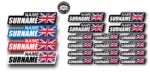 Personalised Bike Name Stickers Name Tag Decals With Country Flag