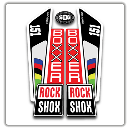 Rockshox BOXXER 151 Fork Decals Hydracoil Adjust Retro